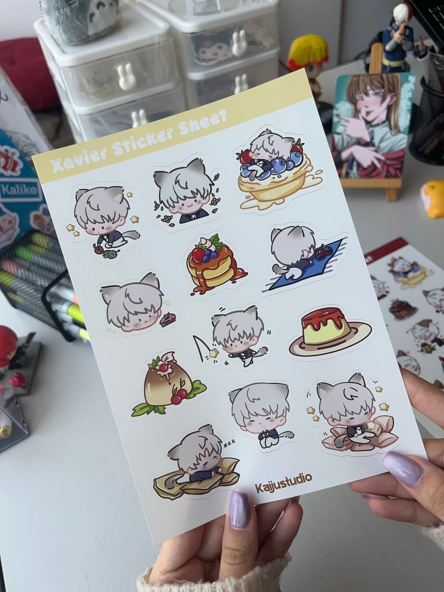 Kitty Xavier Sticker Sheet – Kaijustudio